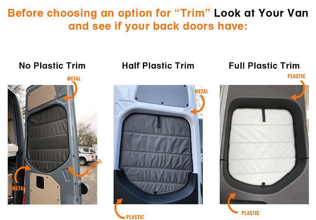 VanMade Gear Sprinter 2019+ Rear Door Shades (Set) *MADE TO ORDER ...